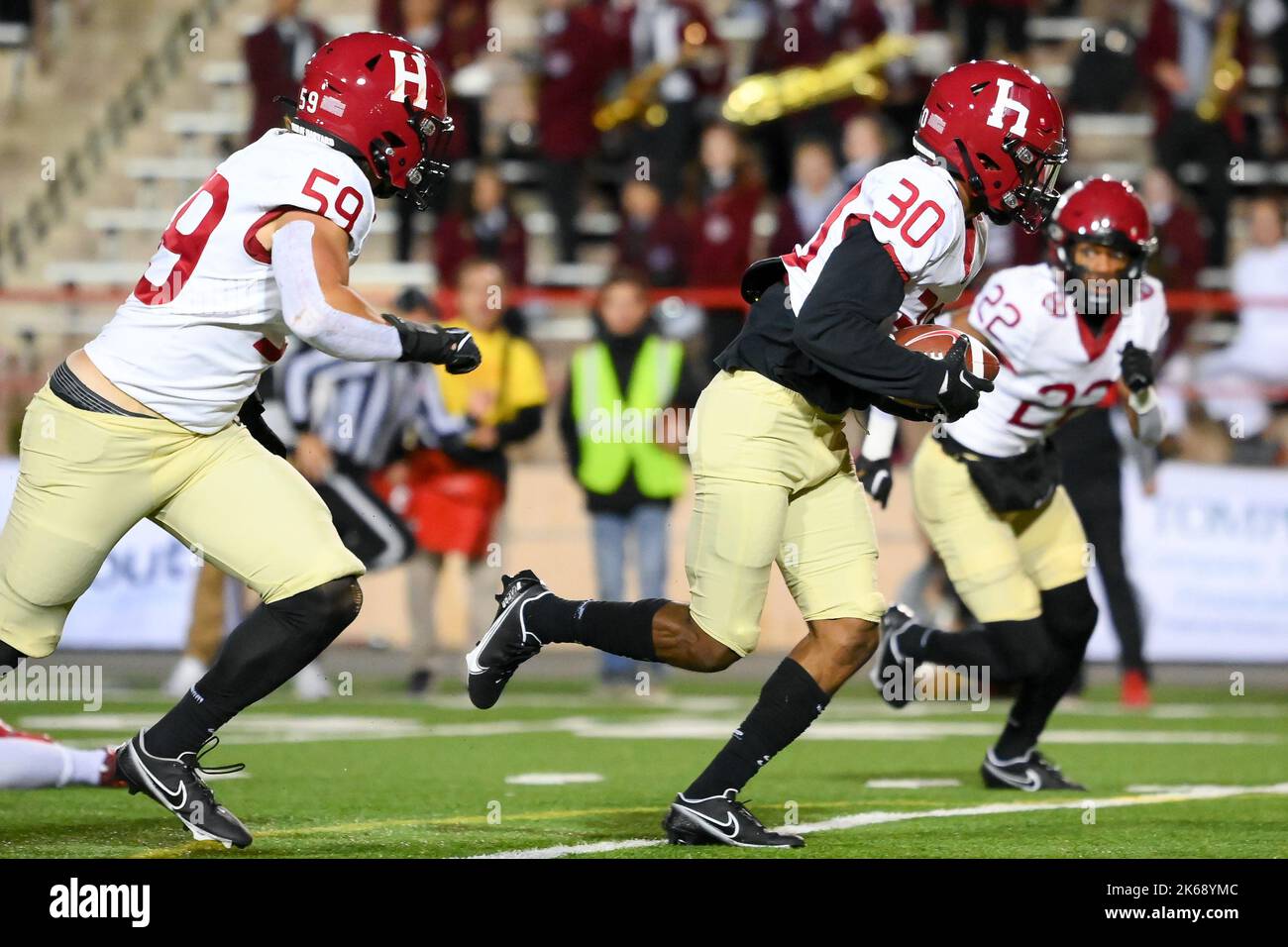 October 7, 2022: Harvard Crimson defensive back Jelani Machen (30 ...