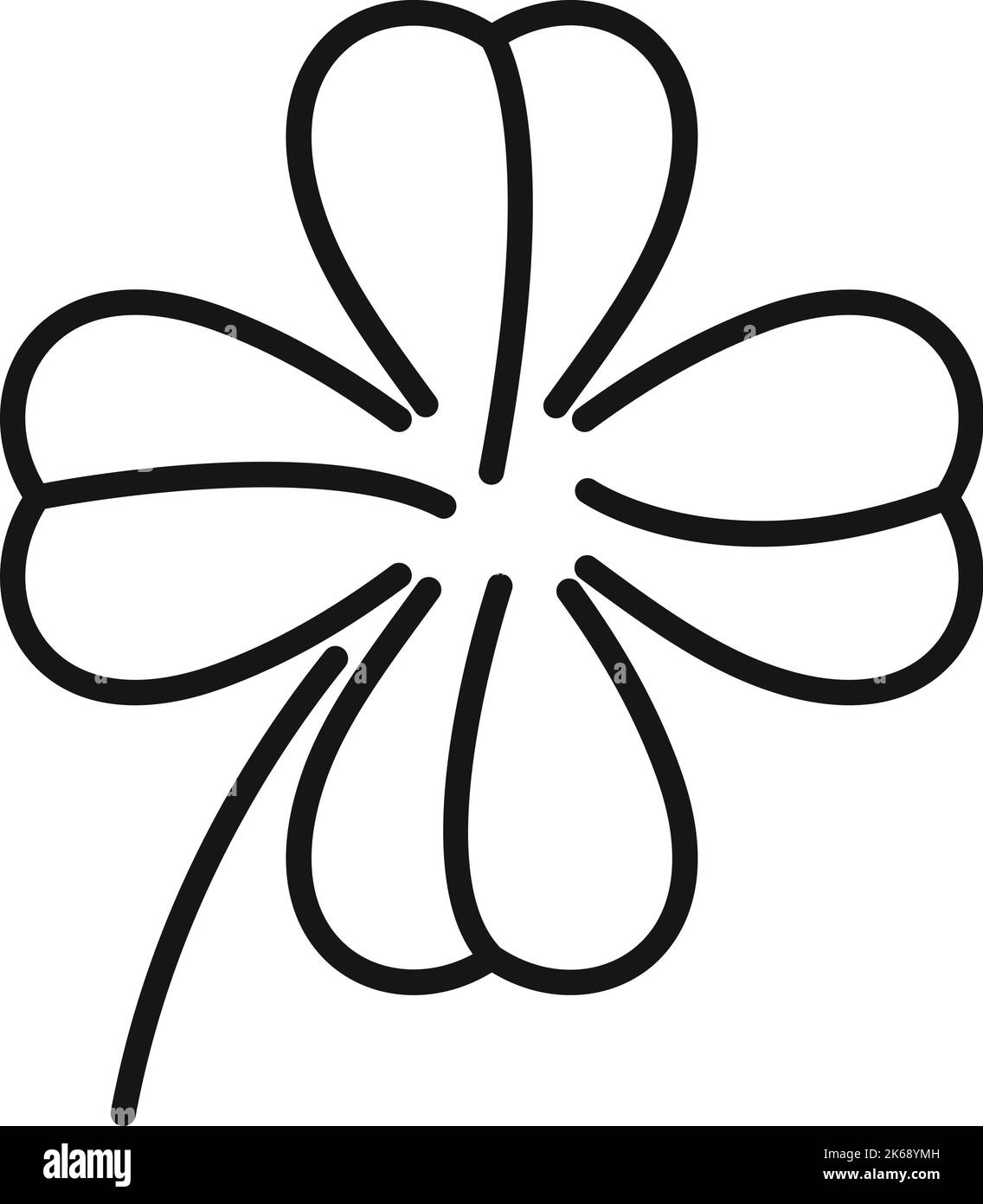 Eco clover icon outline vector. Irish luck. Ireland day Stock Vector ...