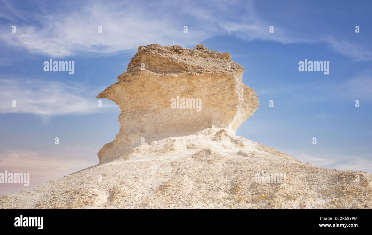 Zekreet ,Qatar- December 12,2021 : Mushroom shaped limestone rokcs in ...