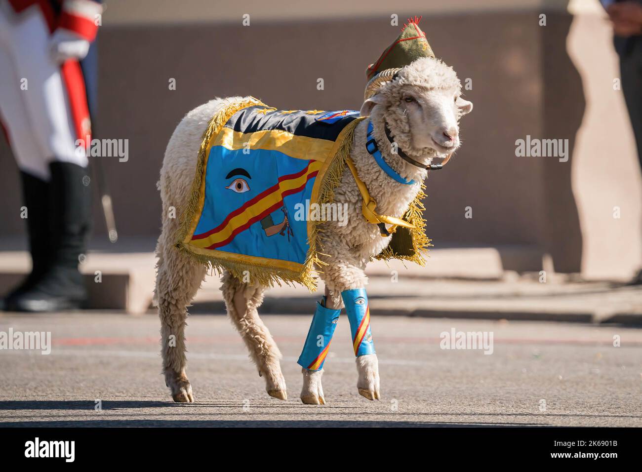 Madrid, Spain. 12th Oct, 2022. A traditional goat of the Spanish Legion ...