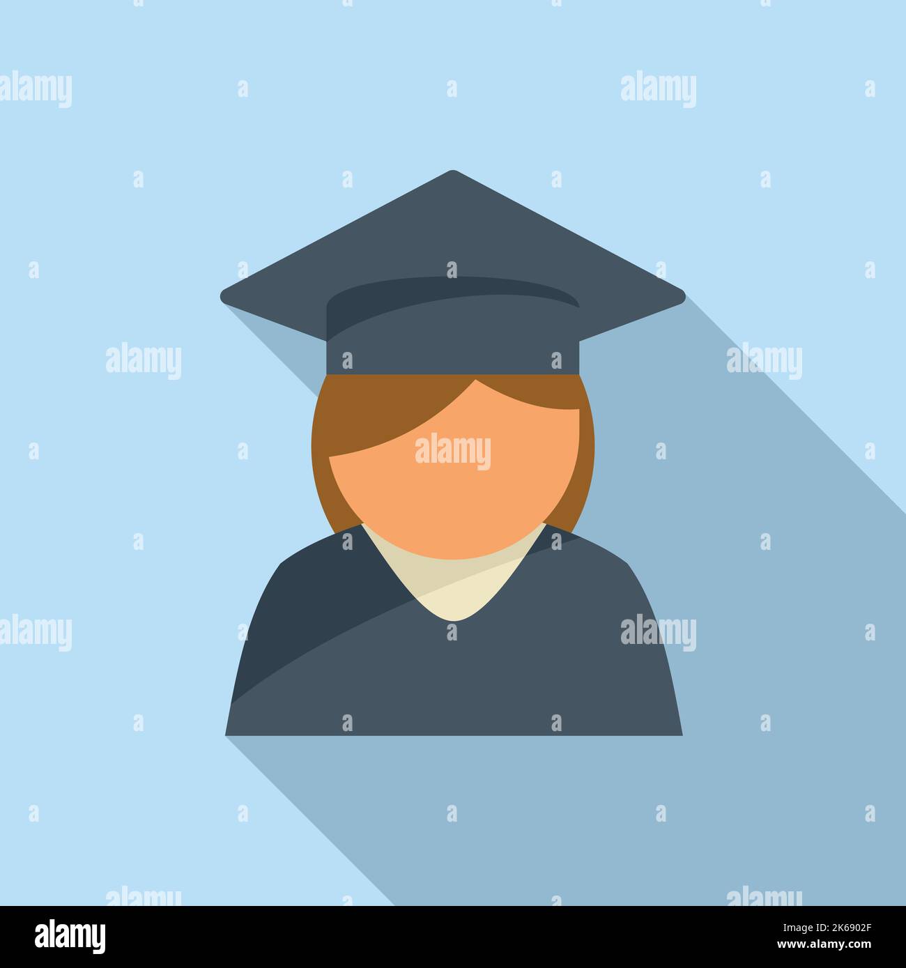 Student graduation icon flat vector. Degree graduate. Cap school Stock ...