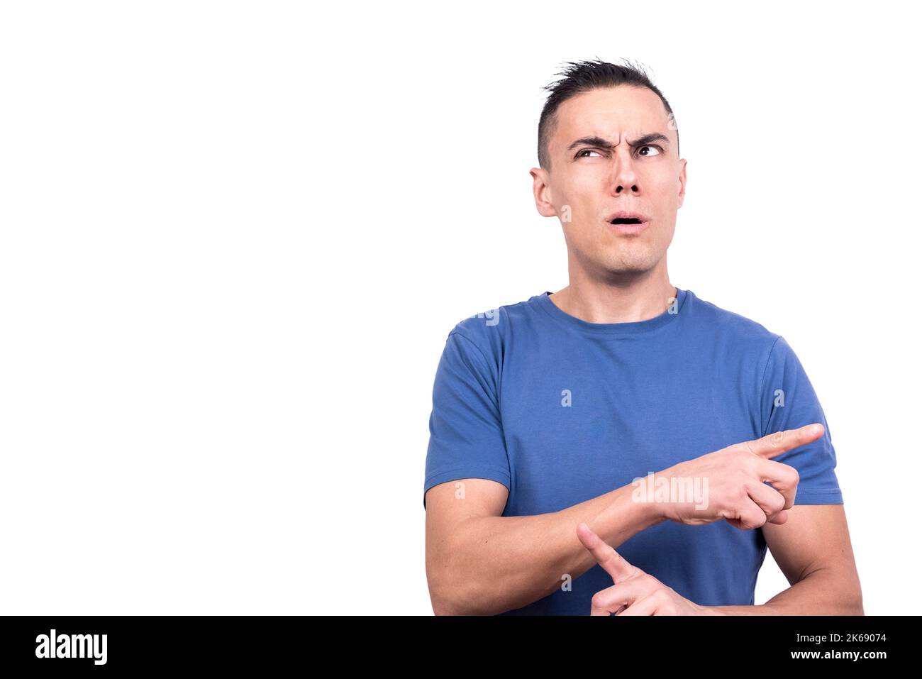 Man pointing finger at brain hi-res stock photography and images - Alamy