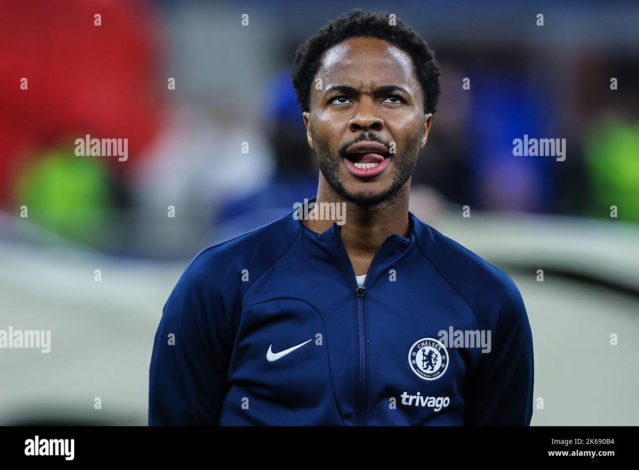 Raheem Sterling of Chelsea FC looks on during the UEFA Champions League ...