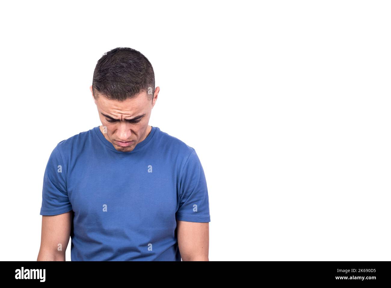 Sad man uncomfortable portrait hi-res stock photography and images - Alamy