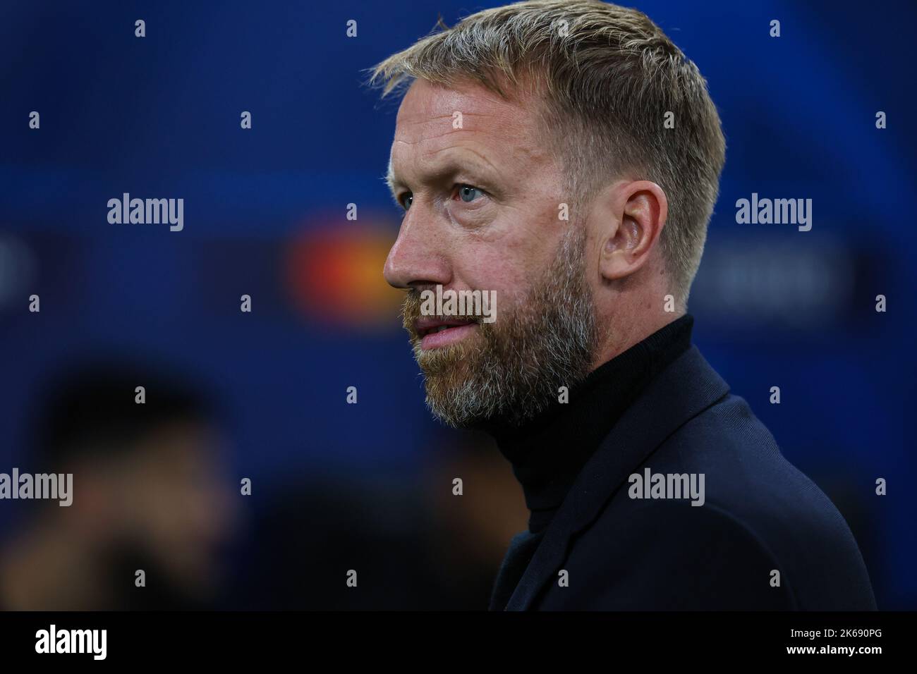 Graham Potter head coach of Chelsea FC looks on during the UEFA ...