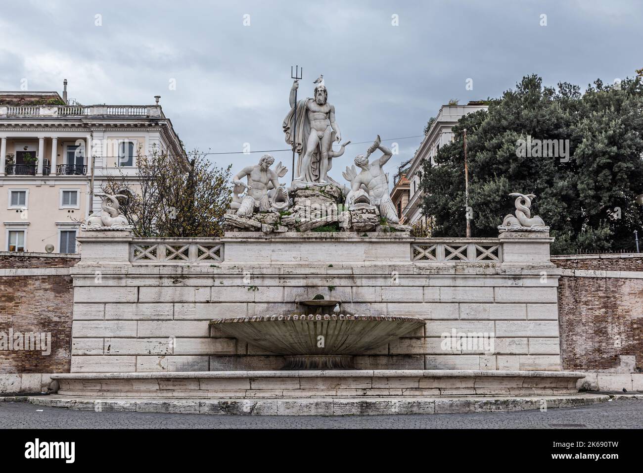 ROME, ITALY - DECEMBER 02, 2019: View of fountain of Rome's Goddess and ...