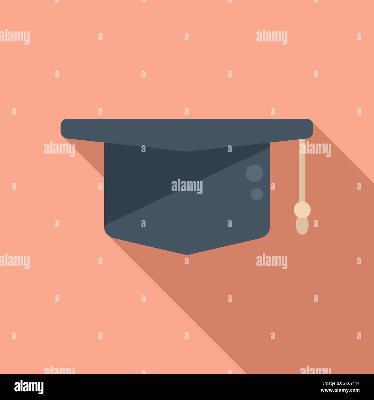 Graduation hat icon flat vector. Diploma graduation. Success master ...