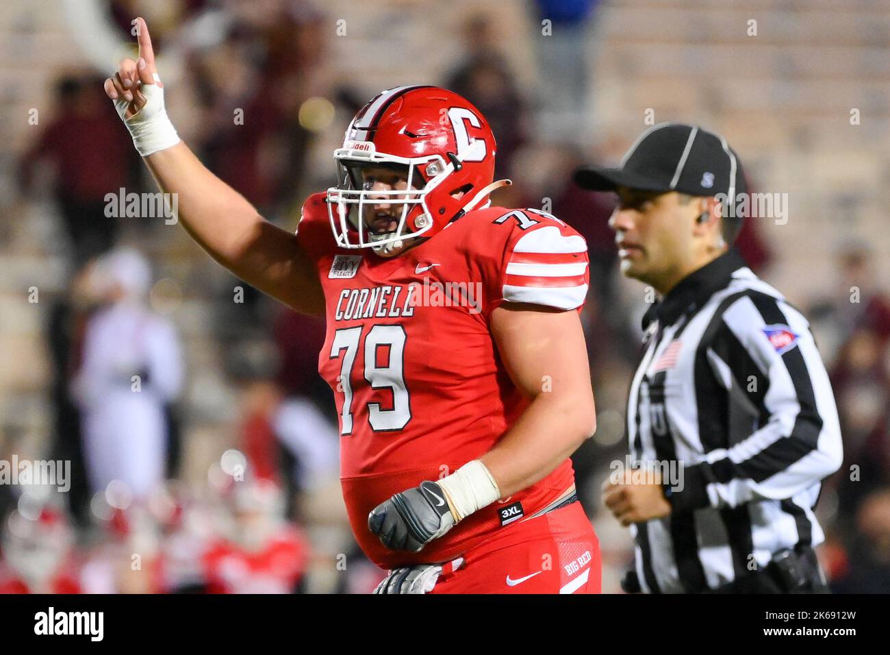 October 7, 2022: Cornell Big Red offensive lineman Joel Meglic (79 ...