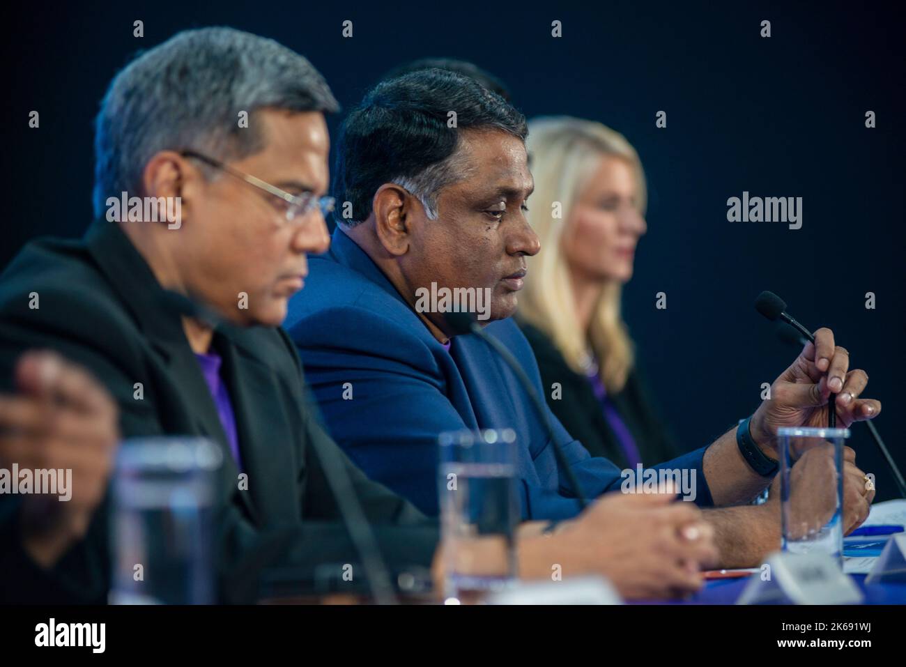 C. Vijayakumar, Chief Executive Officer & Managing Director, HCLTech during a press conference ...
