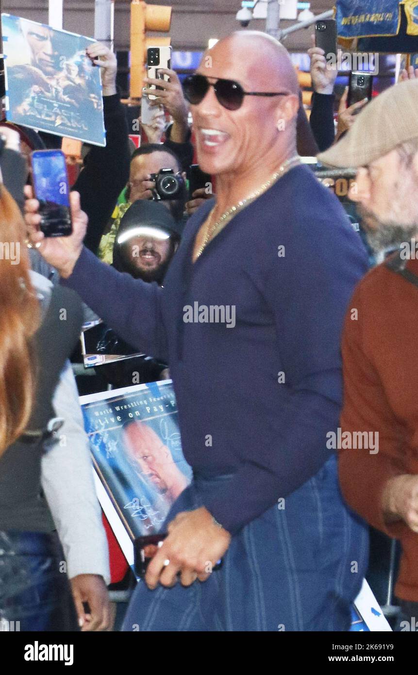 Dwayne Johnson Promotes ‘Black Adam` At Good Morning America -PICTURED ...