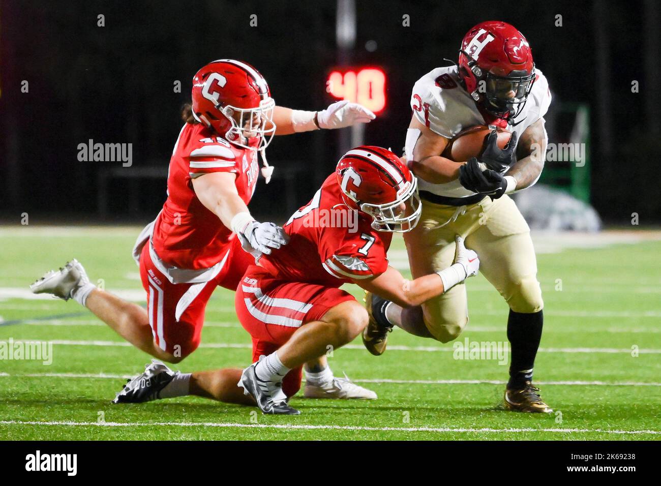 October 7, 2022: Harvard Crimson running back Aidan Borguet (21) runs ...