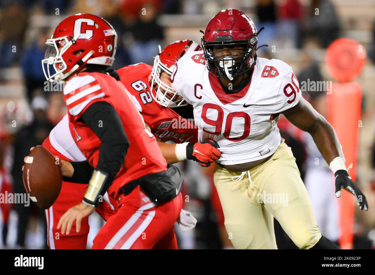 October 7, 2022: Harvard Crimson defensive lineman Truman Jones (90 ...