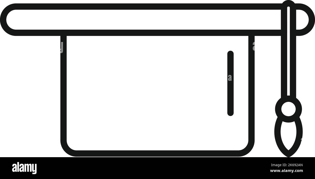 Master hat graduation icon outline vector. School cap. Online student ...