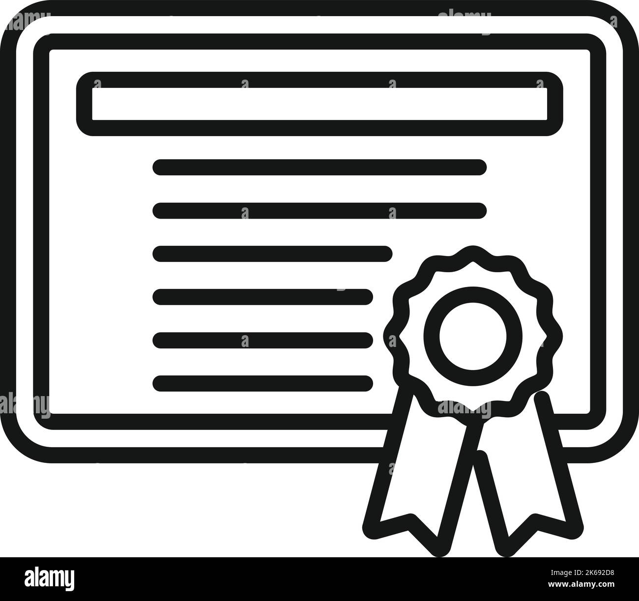 Skill diploma icon outline vector. Education school. Online student ...