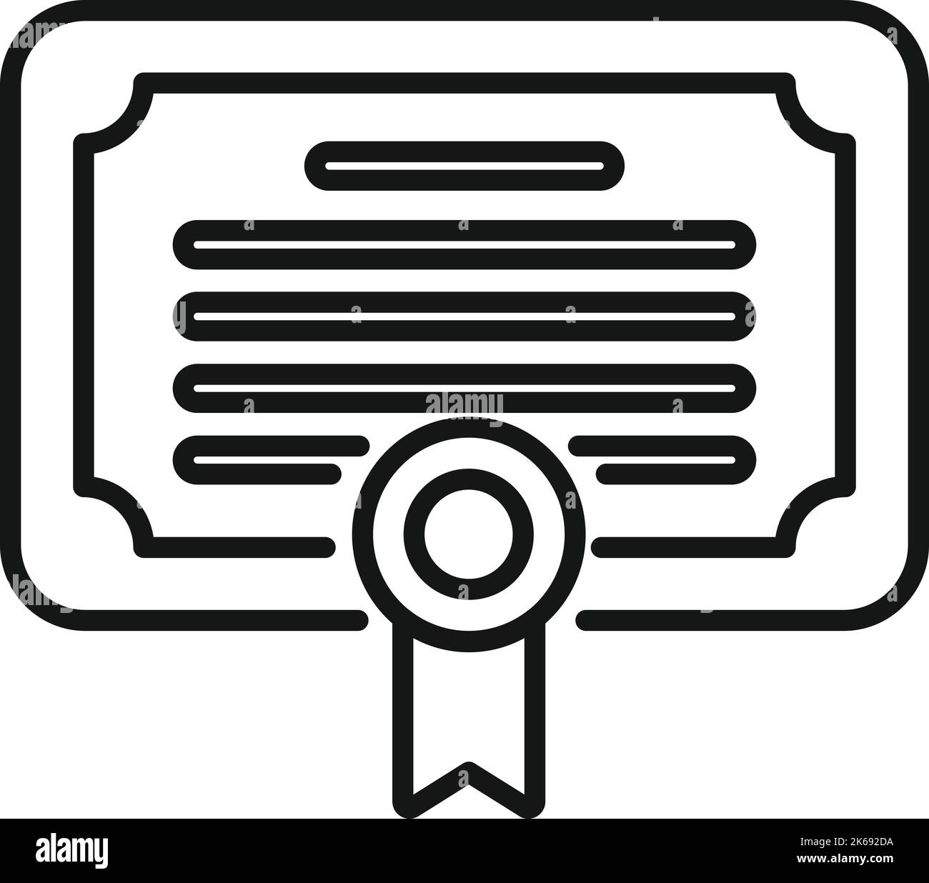 Career skill diploma icon outline vector. Education study. College ...