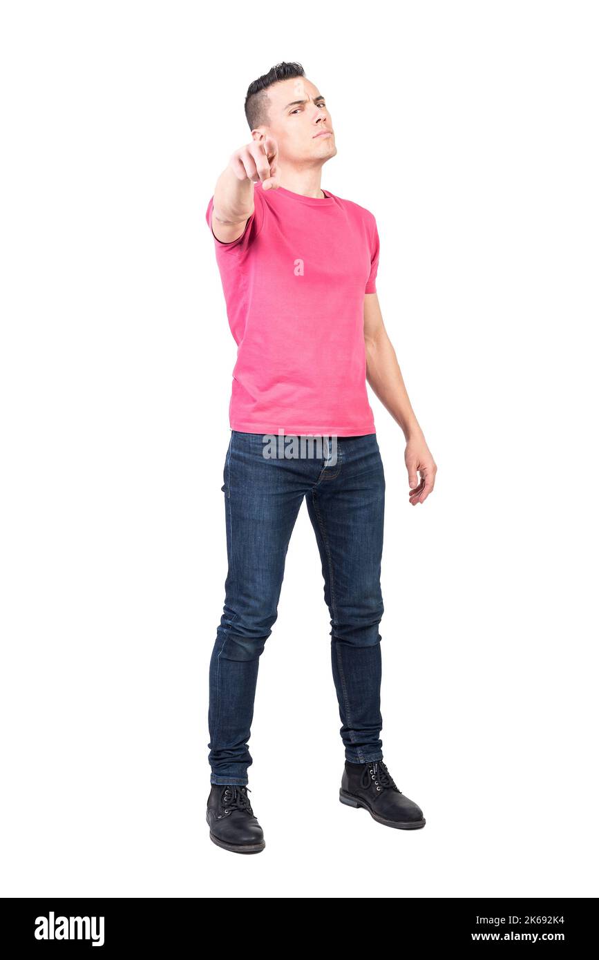Confident man pointing camera in hi-res stock photography and images ...
