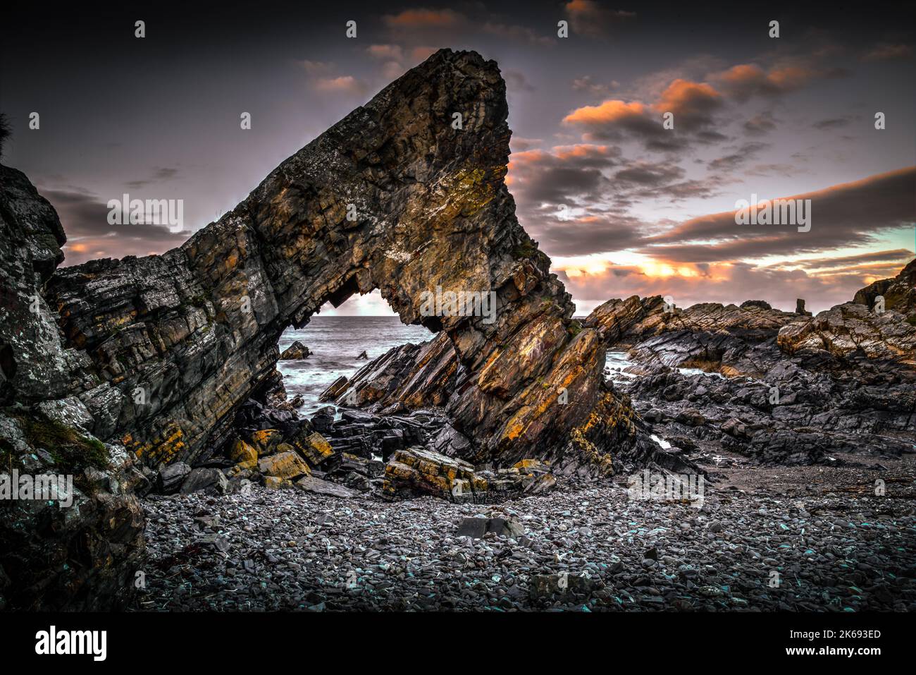 needles eye macduff aberdeenshire scotland Stock Photo - Alamy