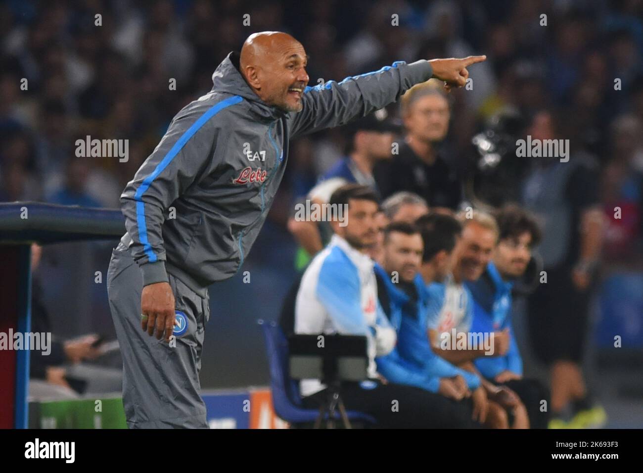 Coach Luciano Spalletti of SSC Napoli during the Uefa Champions League ...