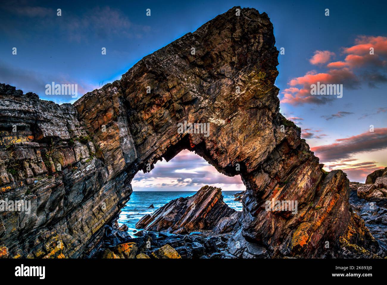 needles eye macduff aberdeenshire scotland Stock Photo - Alamy