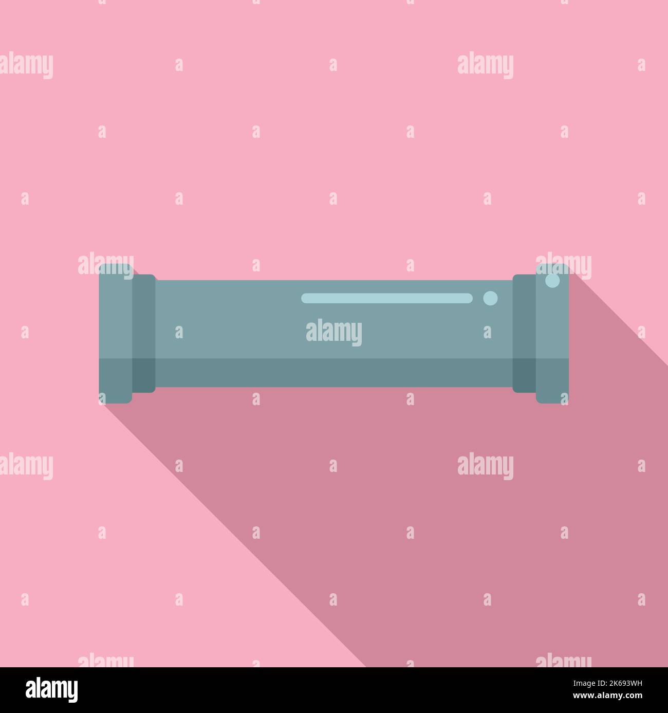 Pvc pipe icon flat vector. Metal tube. Drain system Stock Vector Image ...