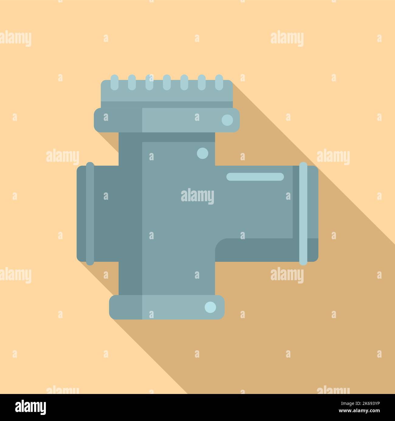 Sewage pipe icon flat vector. Drain system. Flange industrial Stock ...