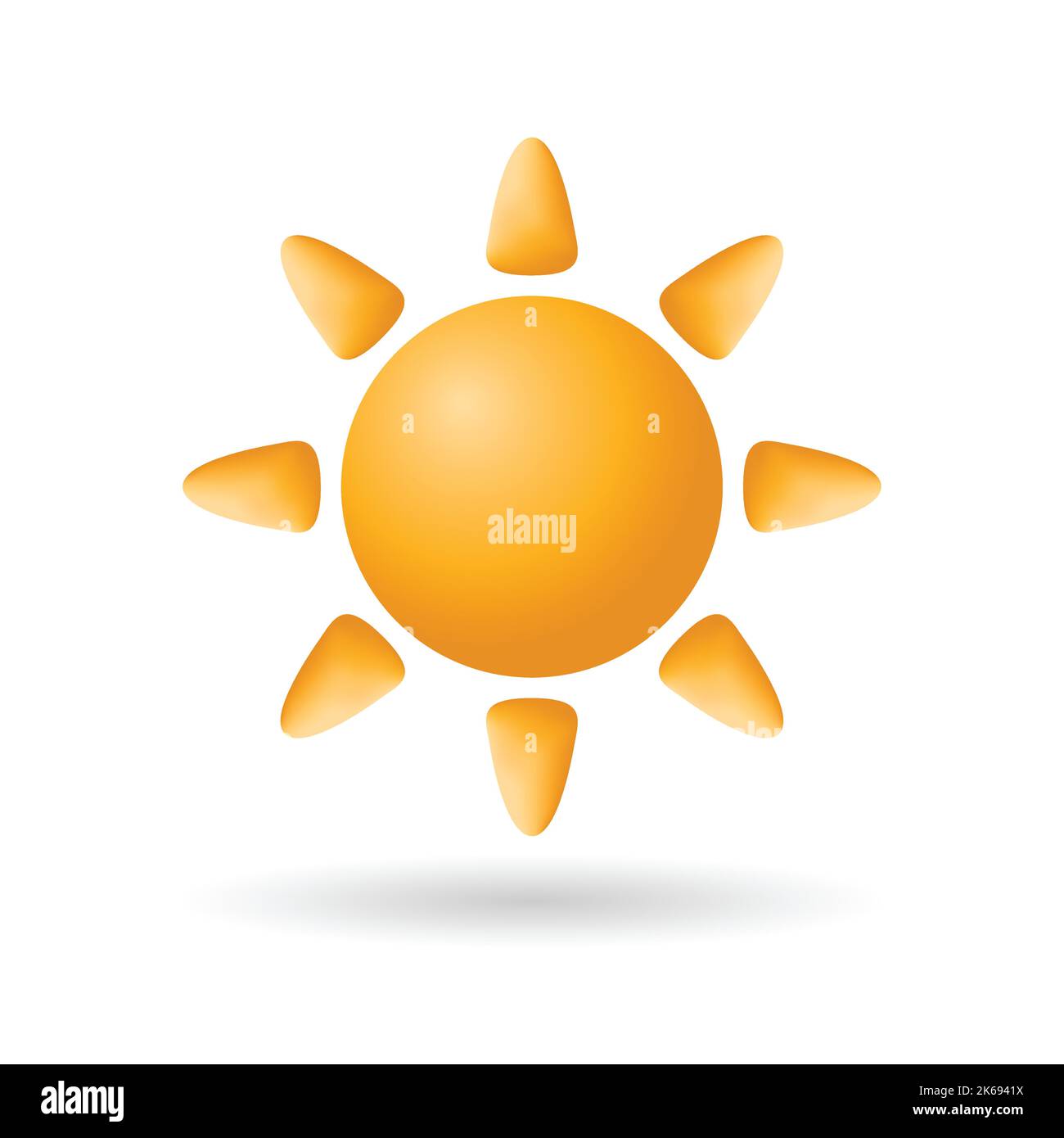 Yellow 3d sun, star rays Stock Vector Image & Art - Alamy