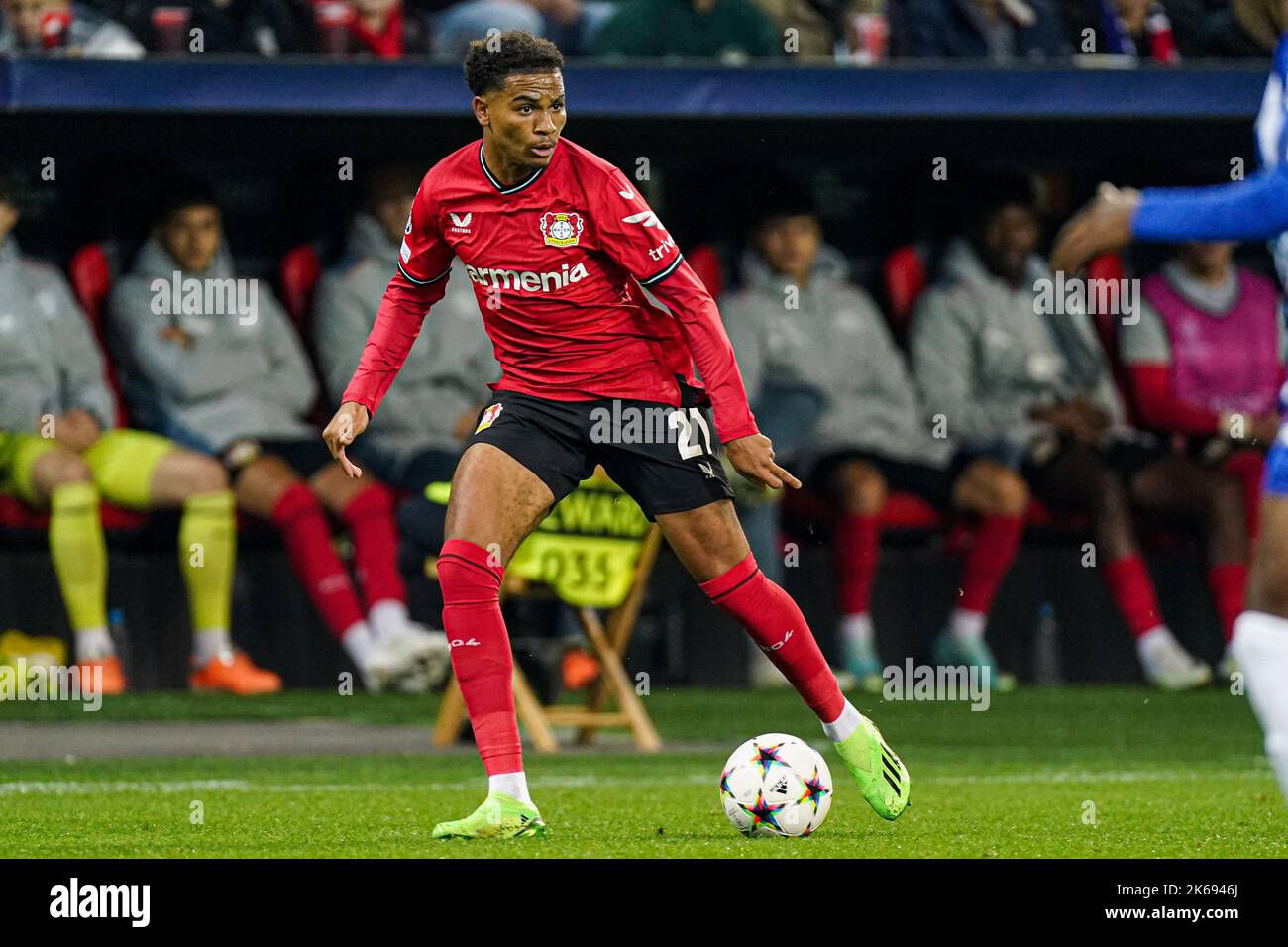 LEVERKUSEN, GERMANY - OCTOBER 12: Amine Adli of Bayer 04 Leverkusen ...