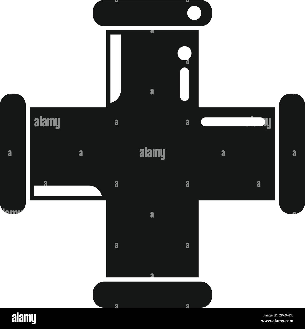 Water pump valve cross Cut Out Stock Images & Pictures - Alamy