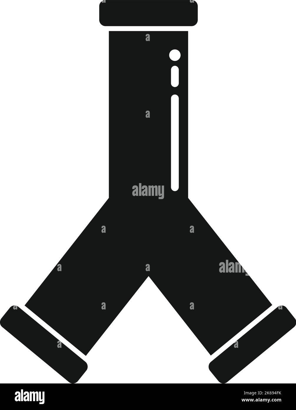 Pipe triangle icon simple vector. Steel system. Pump faucet Stock ...