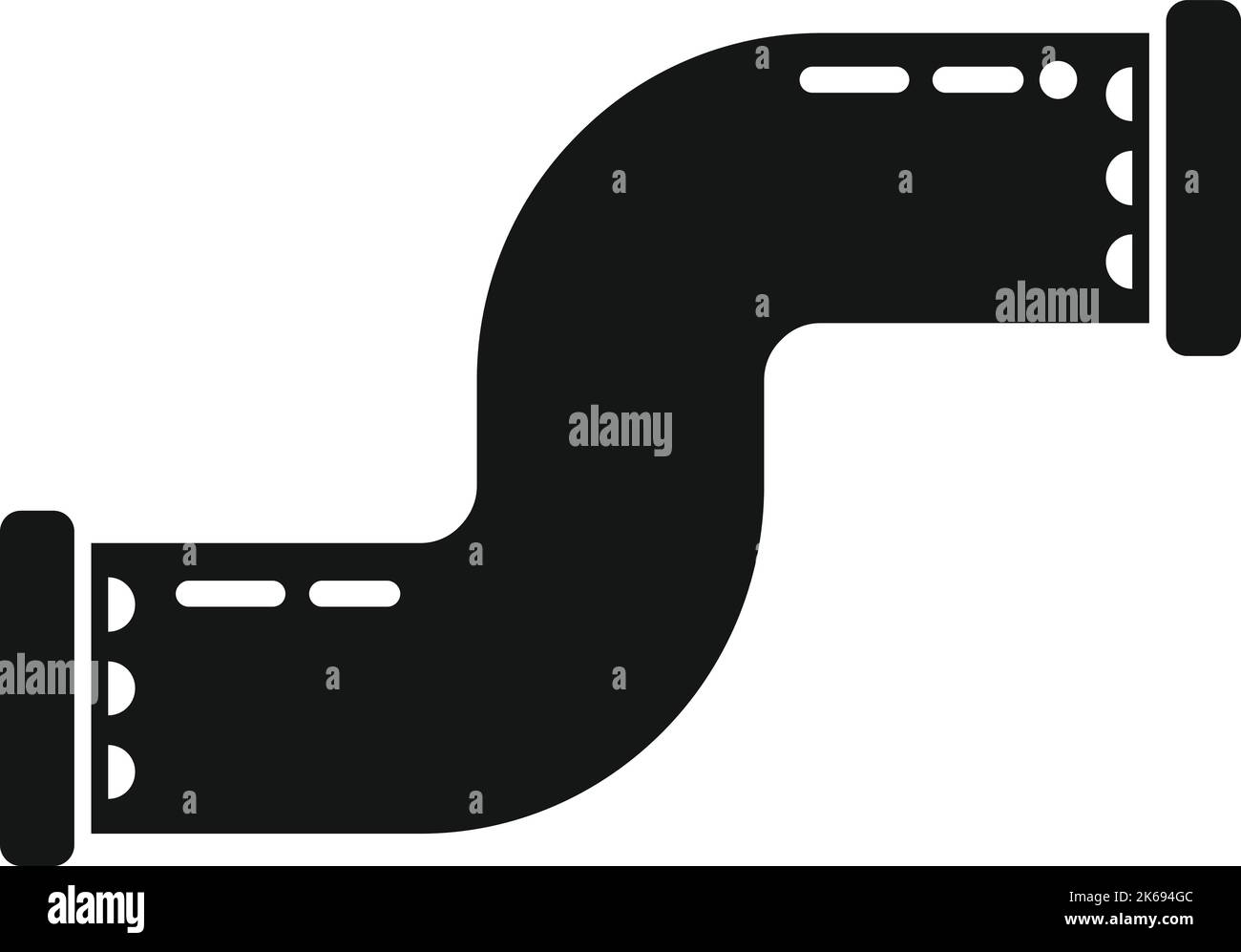 House pipe icon simple vector. Steel system. Connector equipment Stock ...