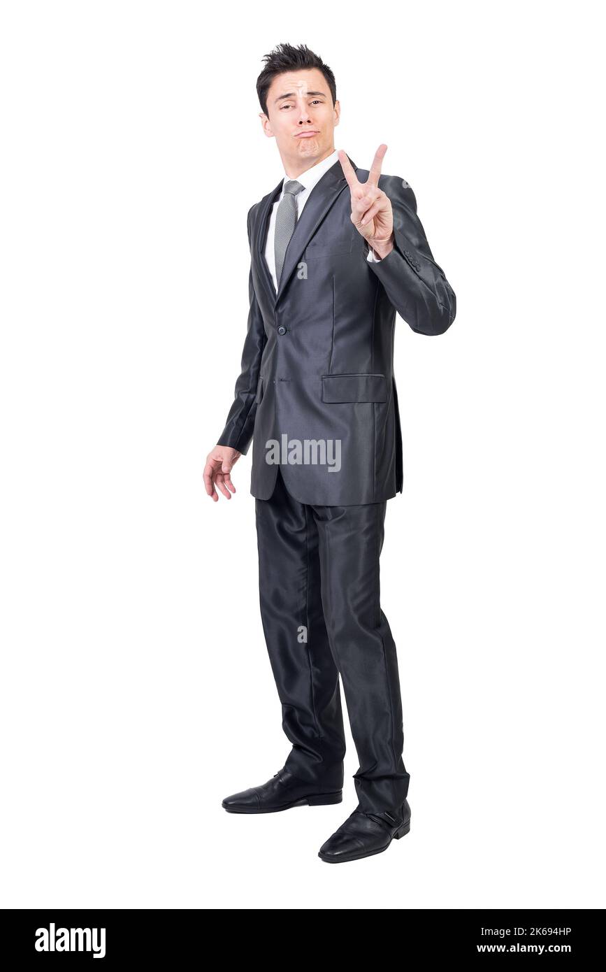 Funny face peace sign Cut Out Stock Images & Pictures - Alamy