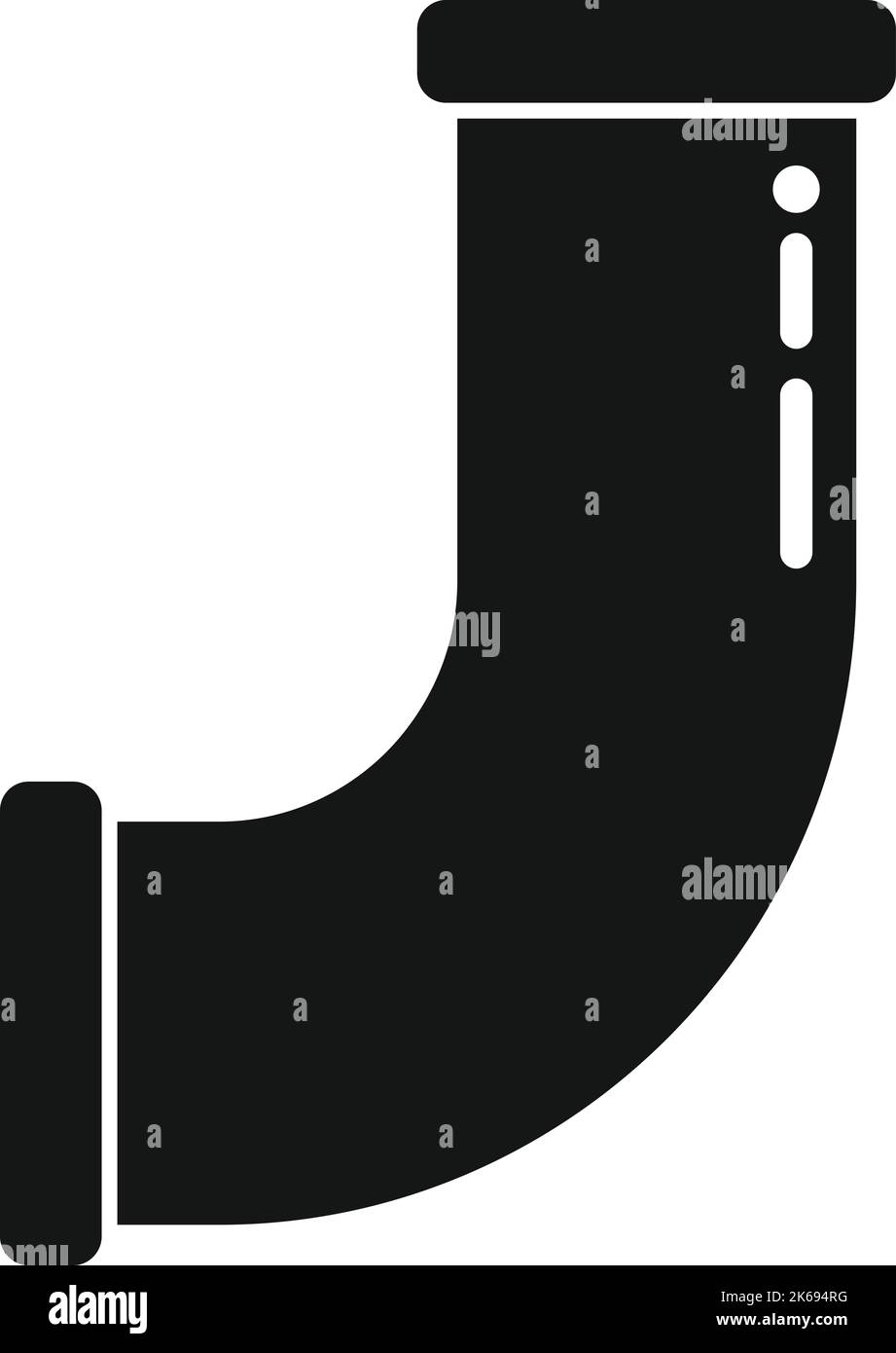 Conduit pipe icon simple vector. Water plumbing. Steel system Stock ...