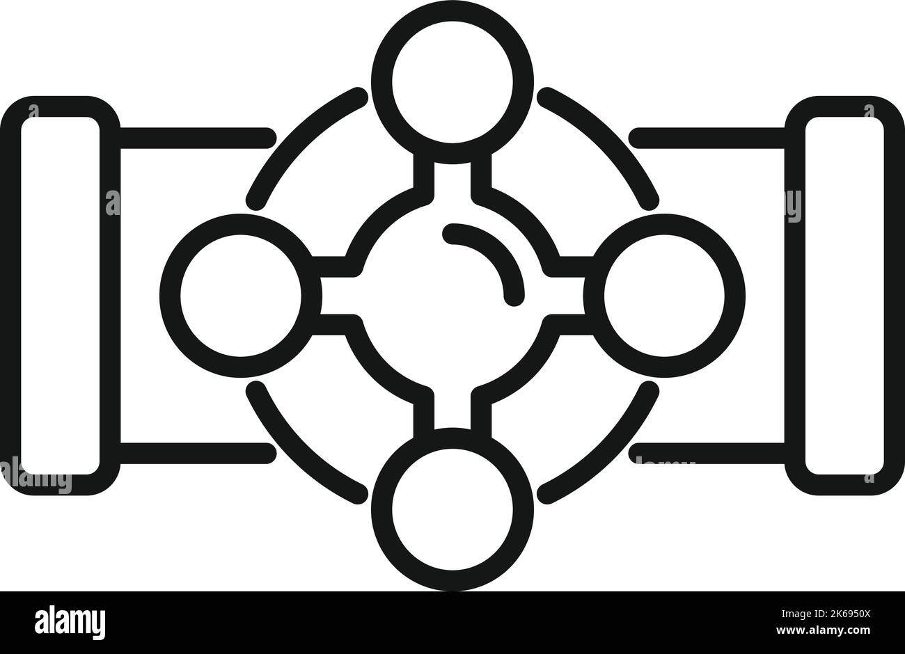 Water pump valve cross Cut Out Stock Images & Pictures - Alamy