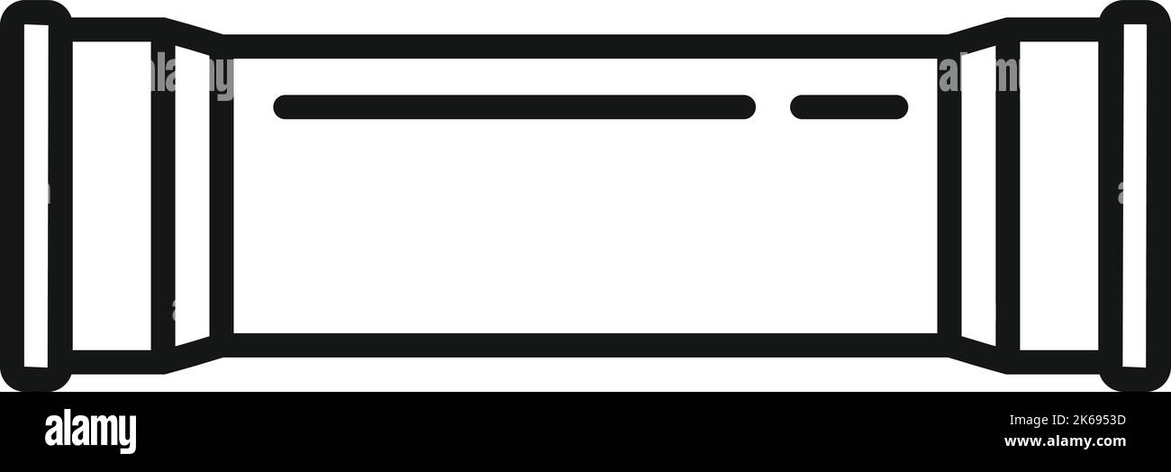 Line pipe icon outline vector. Metal tube. Drain system Stock Vector ...