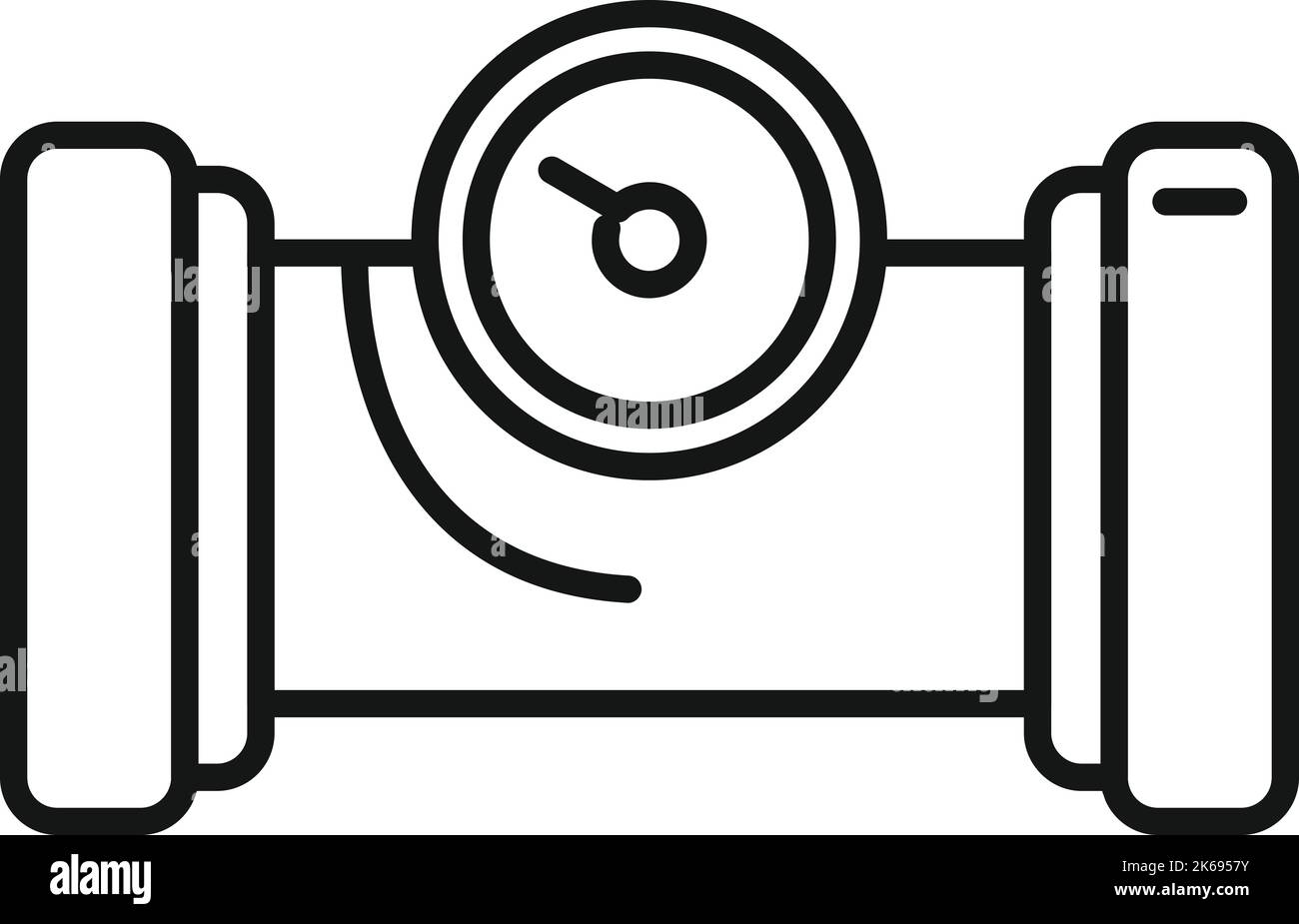 Pipe dash icon outline vector. Steel drain. Oil pressure Stock Vector ...