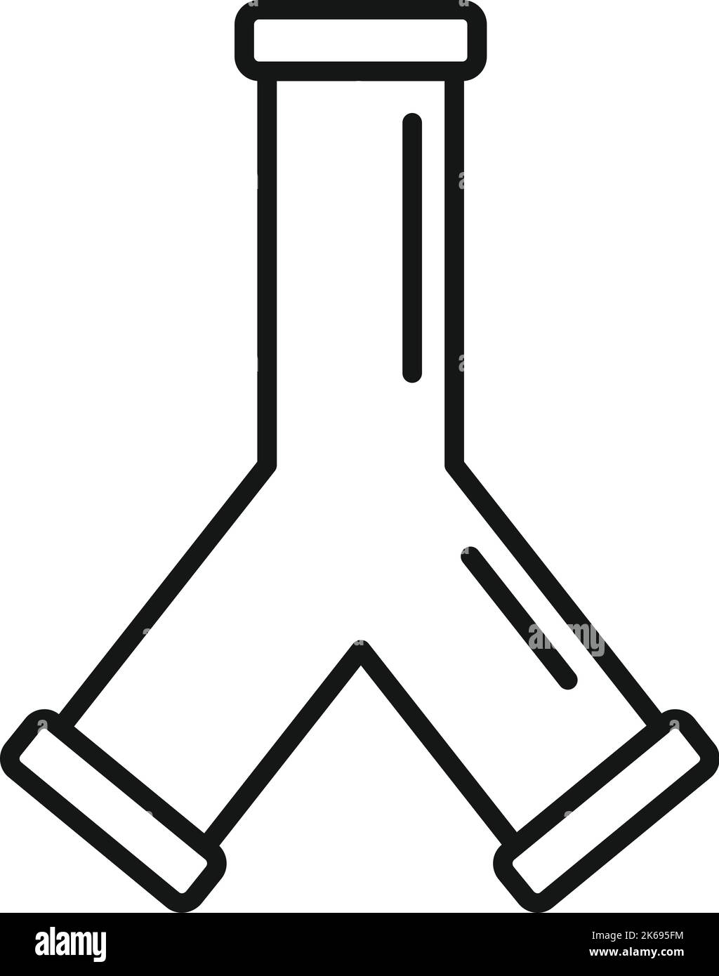 Pipe triangle icon outline vector. Steel system. Pump faucet Stock ...