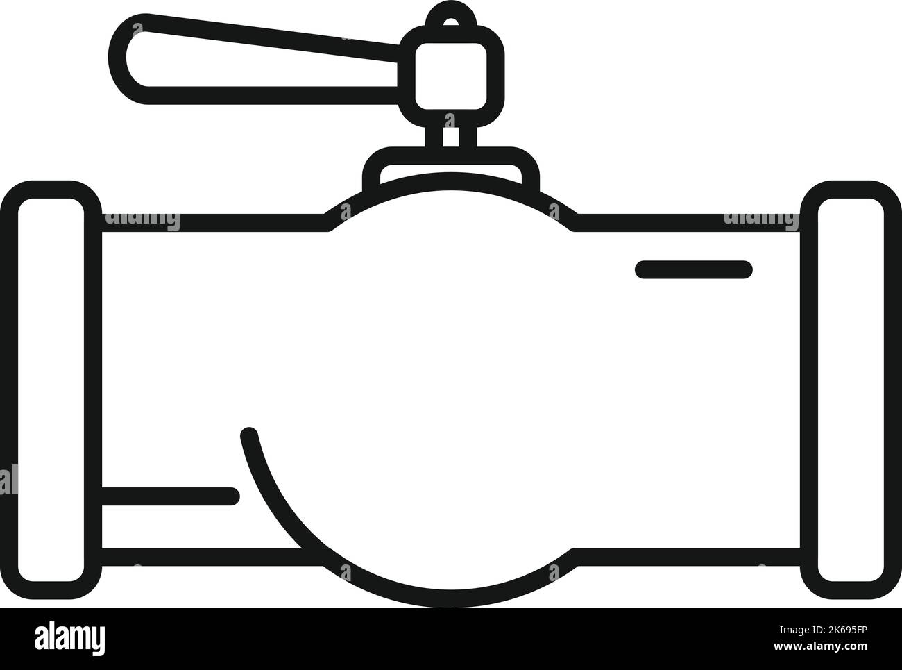 Industrial pipe tap icon outline vector. Drain system. Oil pressure ...