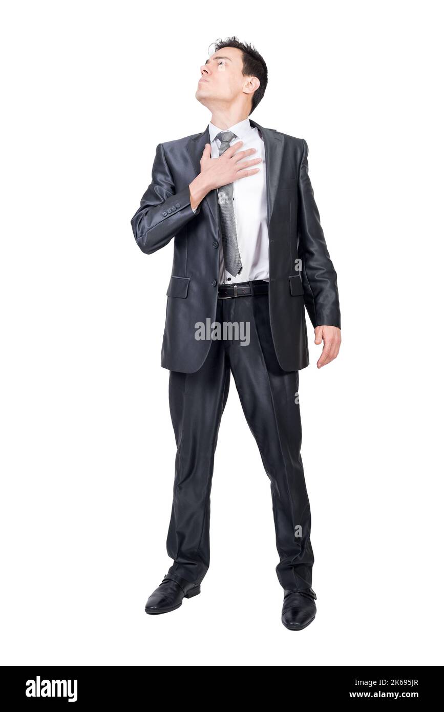 Hand on chest hi-res stock photography and images - Alamy