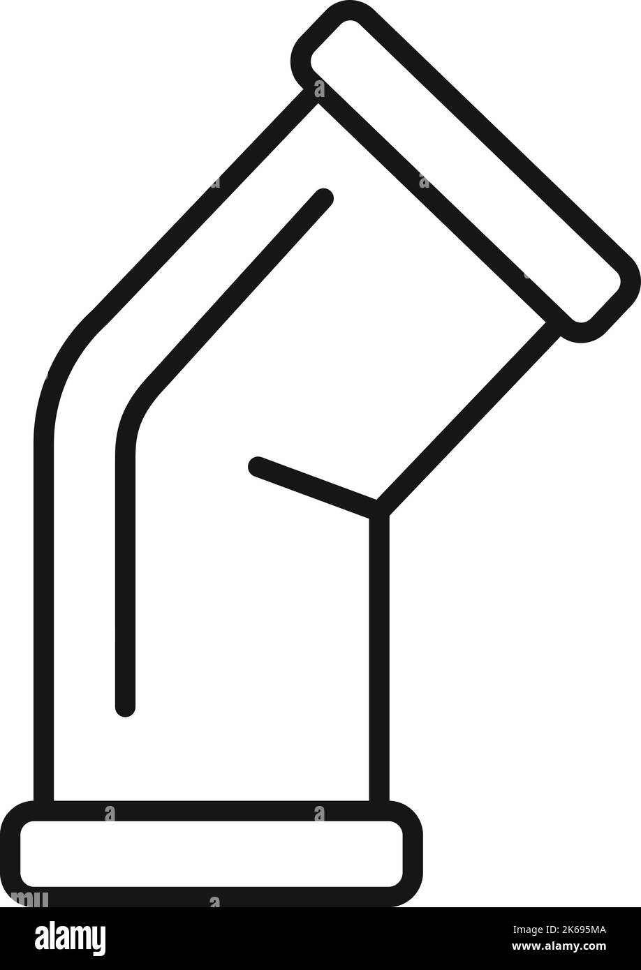 Pipe part icon outline vector. Metal tube. Drain system Stock Vector ...