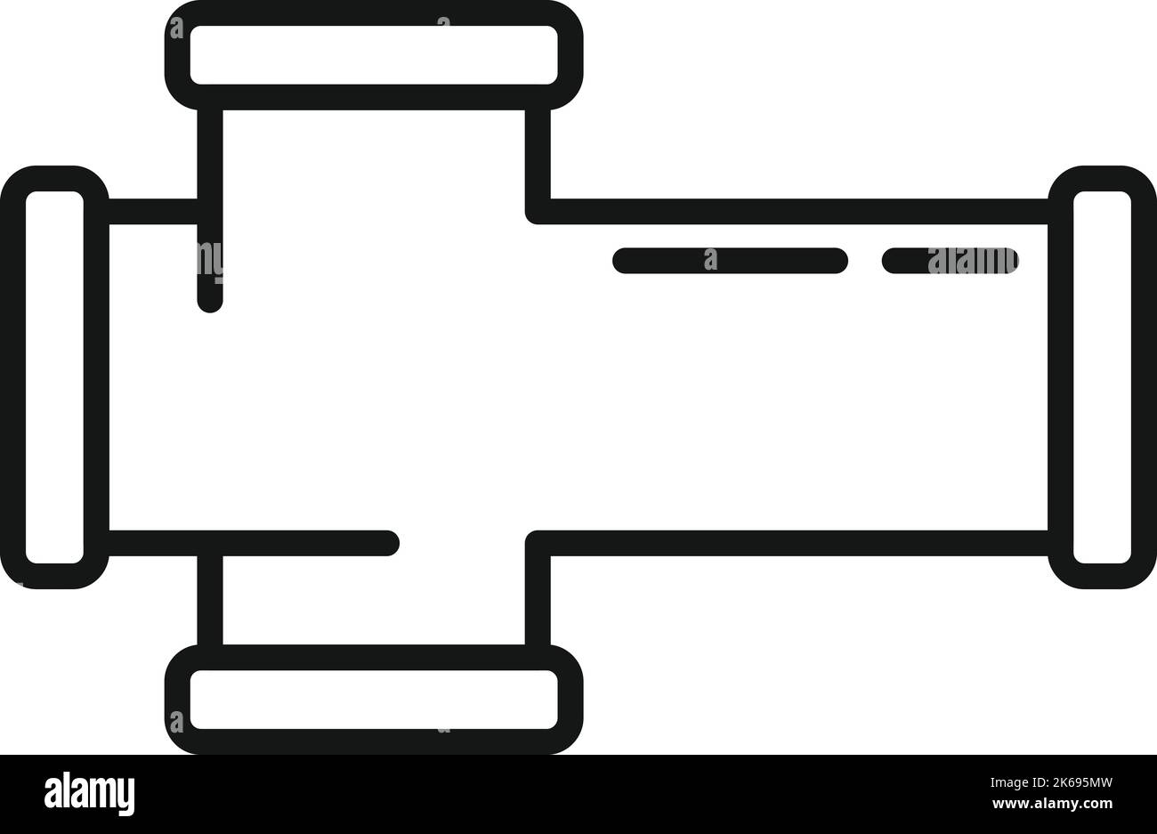 Engineering pipe icon outline vector. Water plumbing. Drain system ...