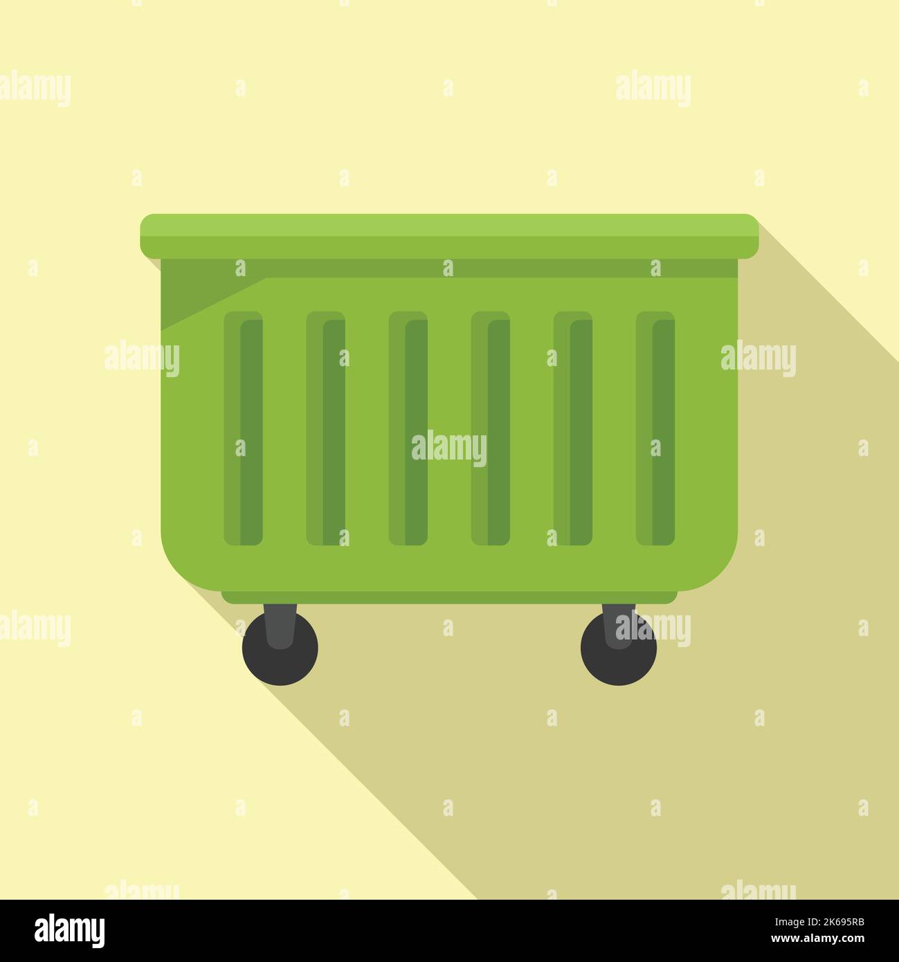 Waste cart icon flat vector. Food trash. Organic reduce Stock Vector ...