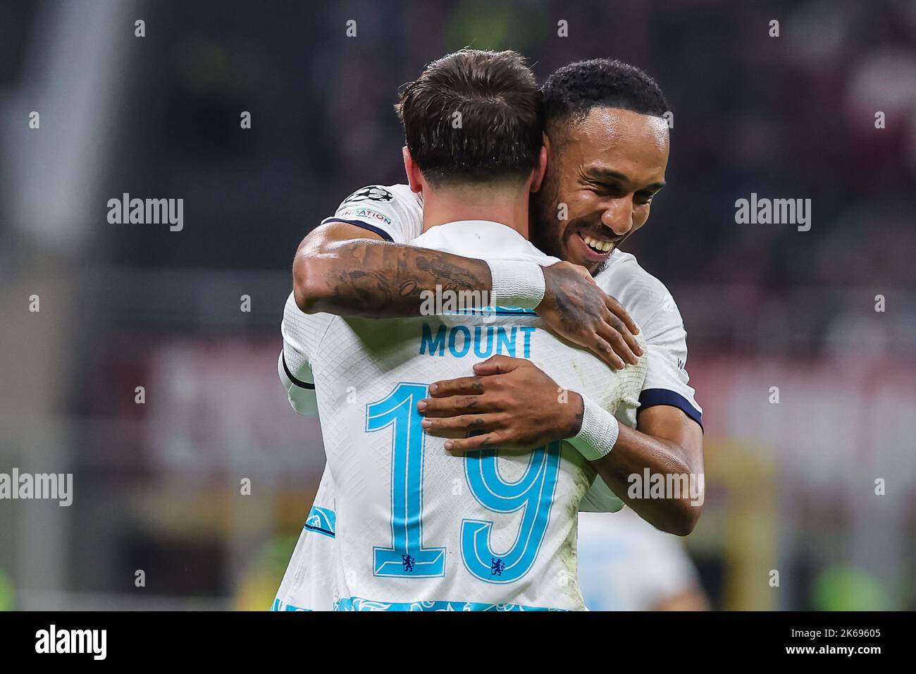 Pierre-Emerick Aubameyang of Chelsea FC celebrates after scoring a goal ...