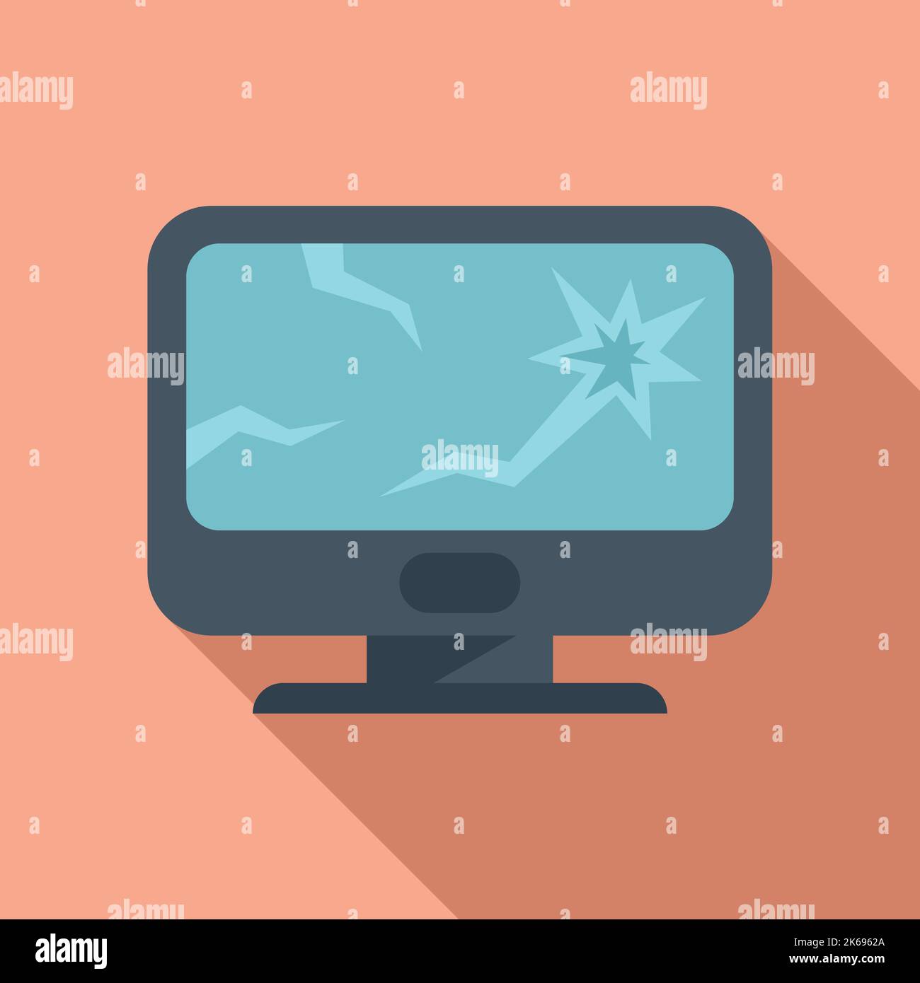 Computer trash icon flat vector. Waste rubbish. Reduce reuse Stock ...