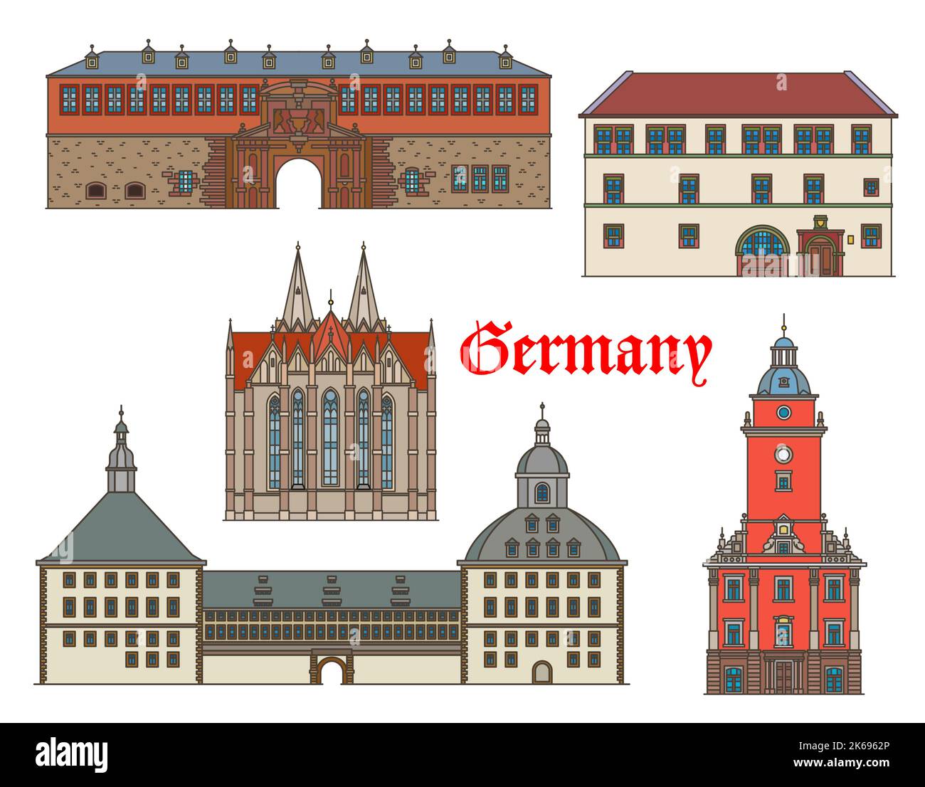Schloss gotha Stock Vector Images - Alamy