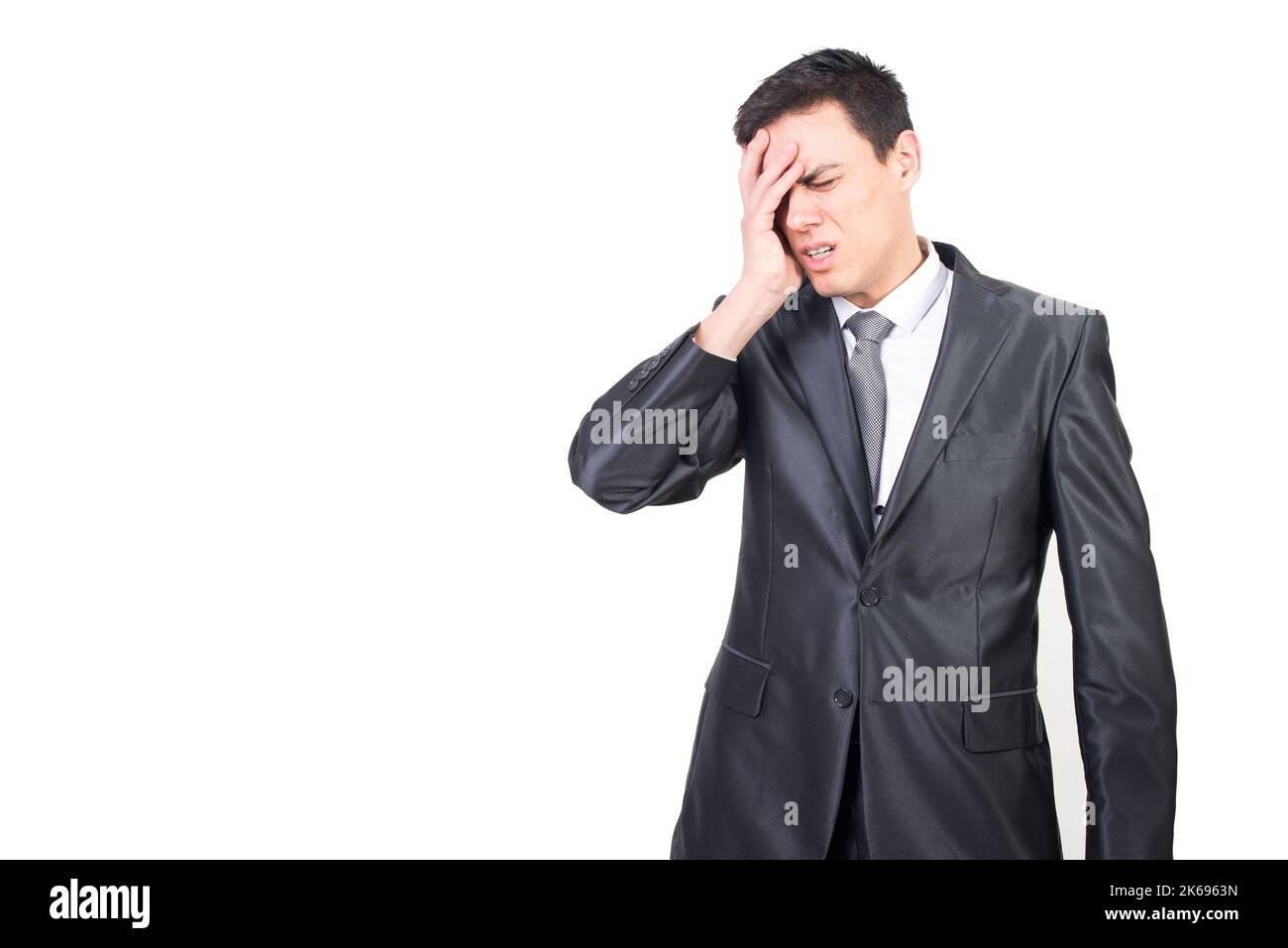 Tired male office worker in Cut Out Stock Images & Pictures - Alamy