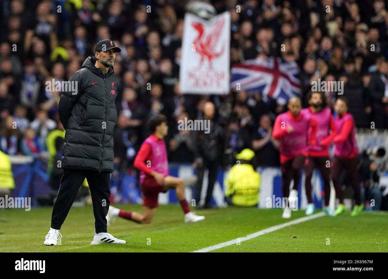 Liverpool manager Jurgen Klopp on the touchline during the UEFA ...