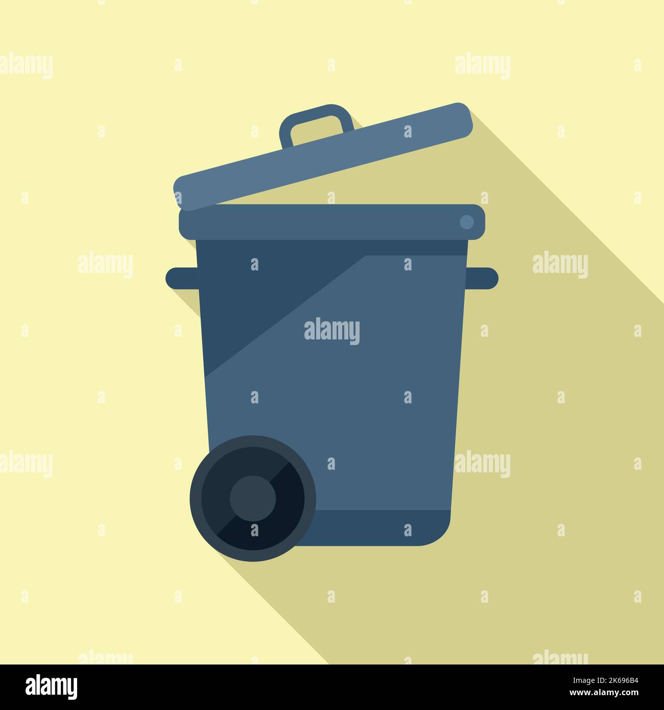 Waste bin icon flat vector. Trash food. Dry plastic Stock Vector Image & Art - Alamy