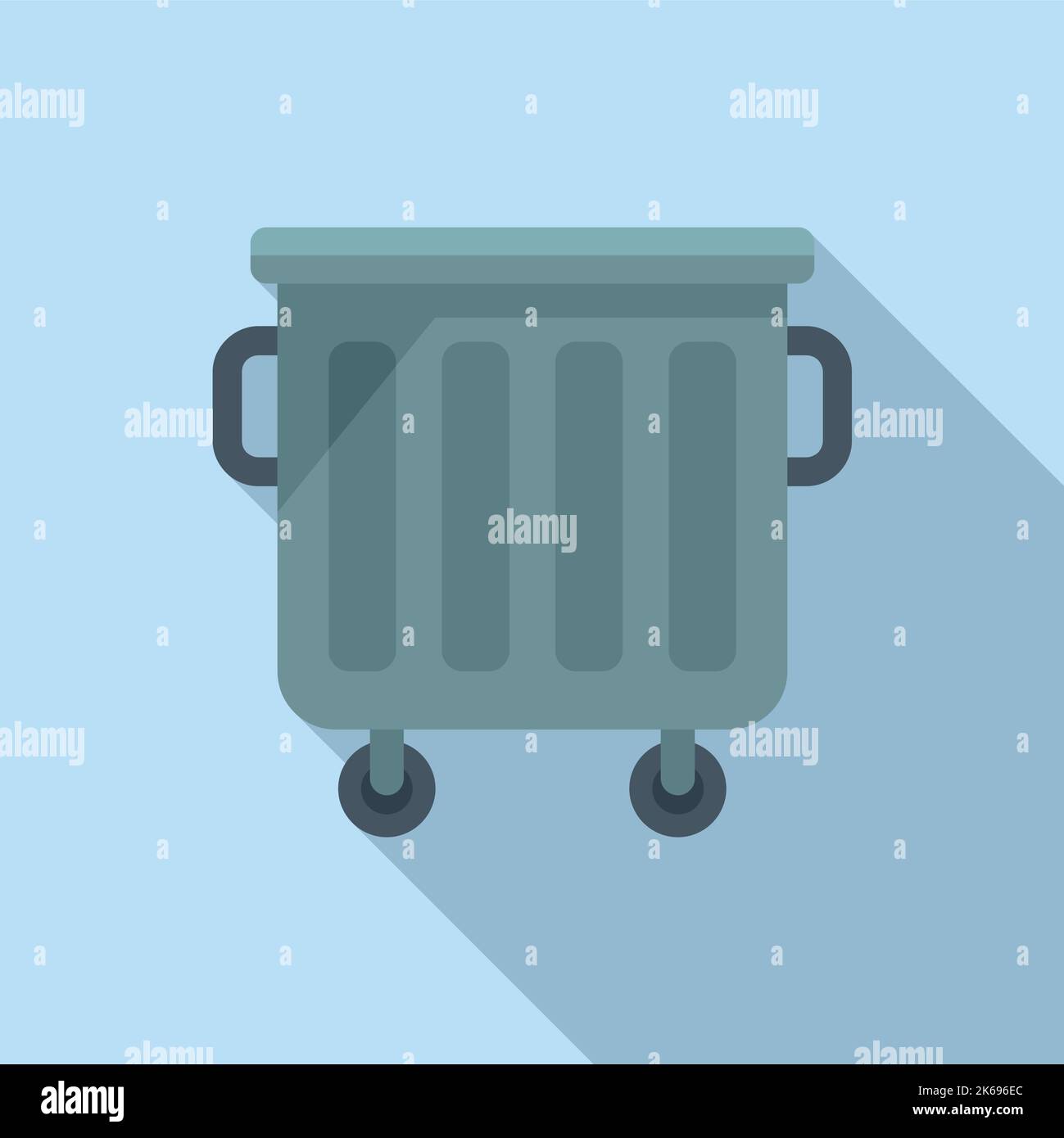 Trash bin icon flat vector. Waste food. Dry plastic Stock Vector Image & Art - Alamy