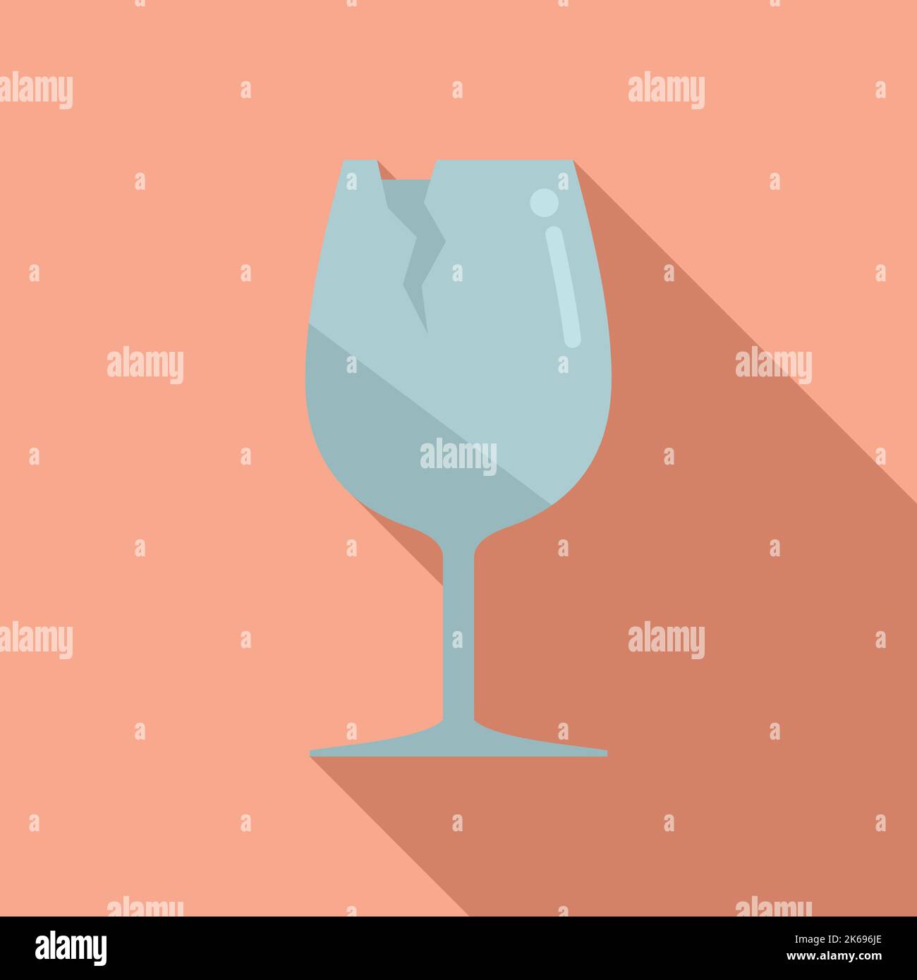 Crack glass icon flat vector. Waste garbage. Recycle bin Stock Vector ...