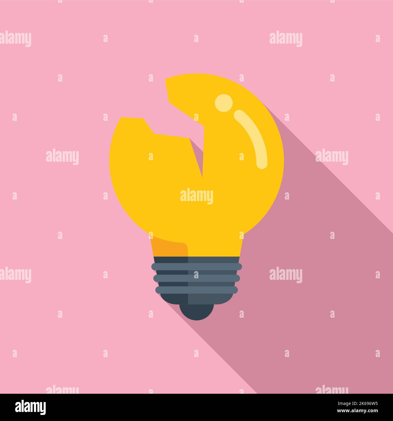 Bulb waste icon flat vector. Trash garbage. Metal reuse Stock Vector ...